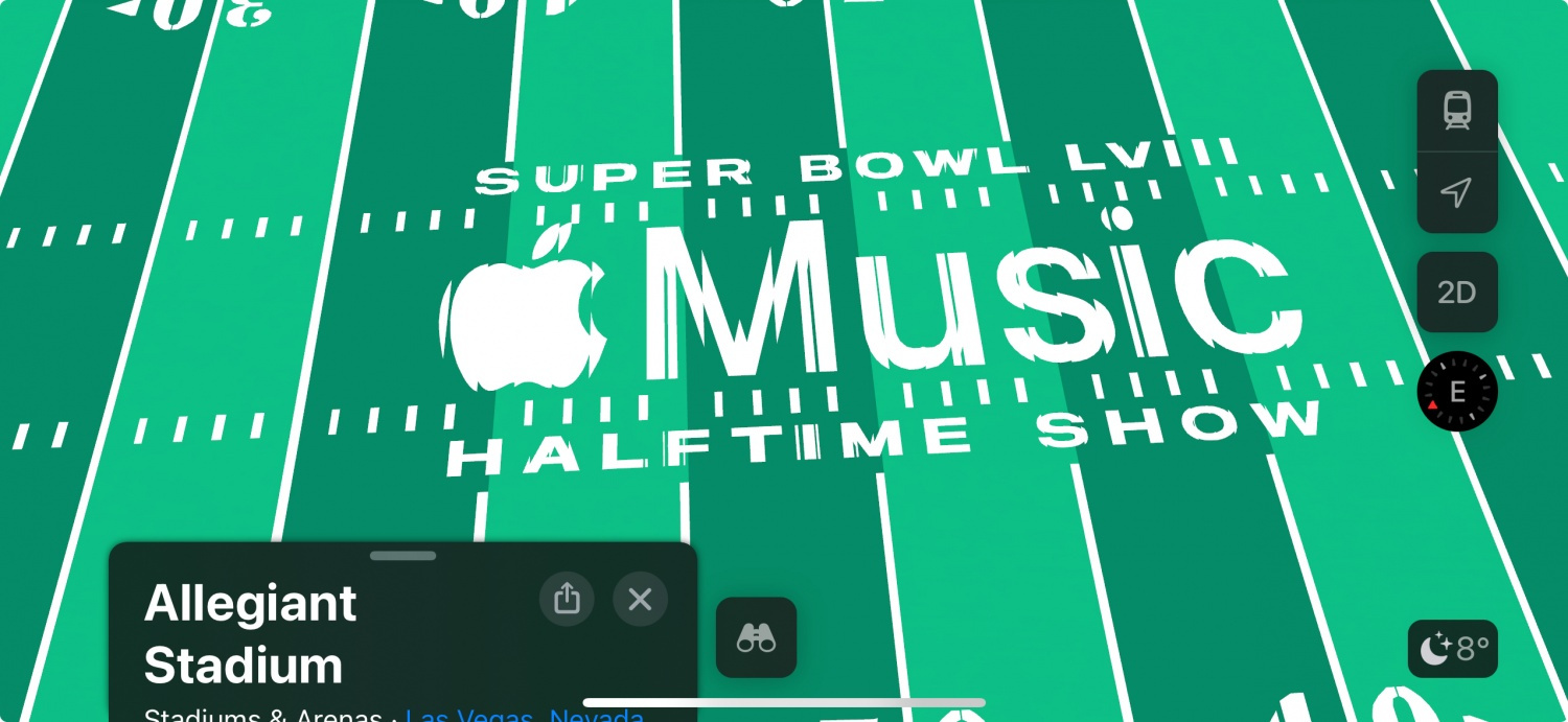Apple Maps brings Allegiant Stadium’s Super Bowl LVIII, Halftime Show ...