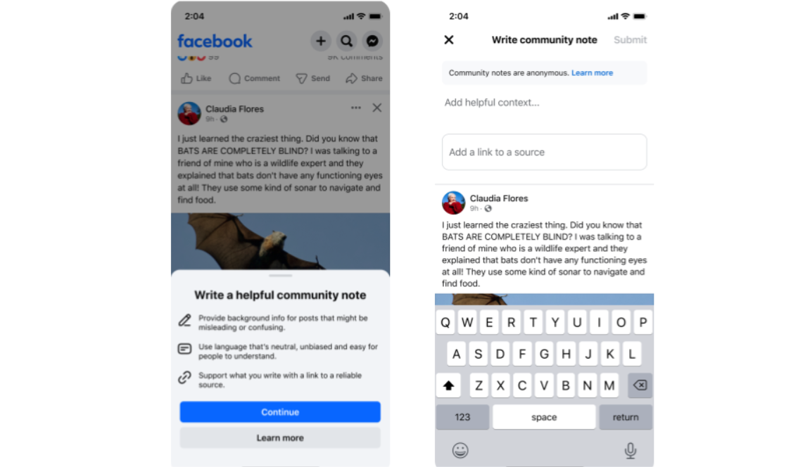 Meta Community Notes Update Notifies Users on Corrections, Rates Fact ...
