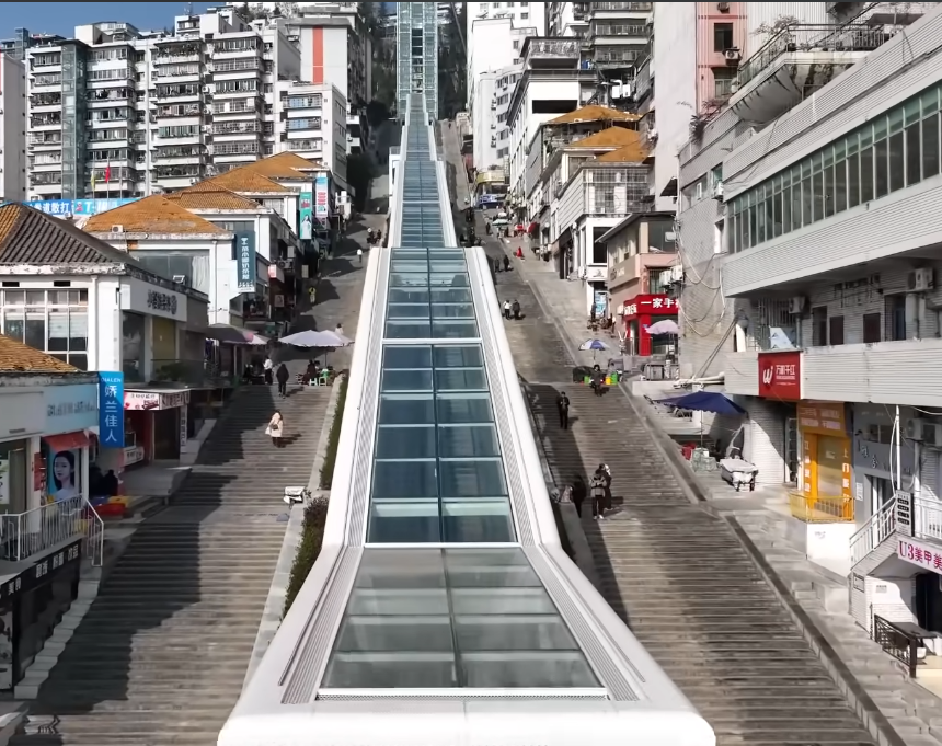 'Goddess Escalator': World's Longest Outdoor Escalator Opens in China ...