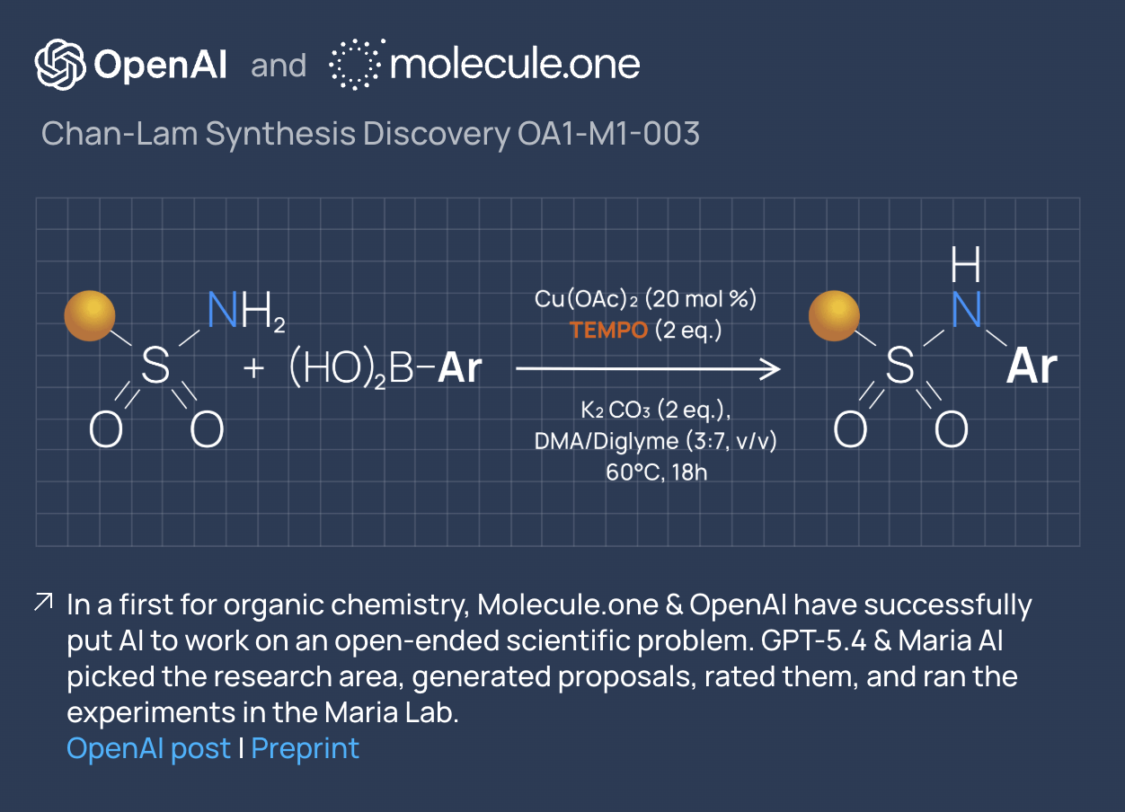 AI Drug Discovery Chemistry Hits Wet Lab: GPT-5.4 Boosts Chan-Lam ...